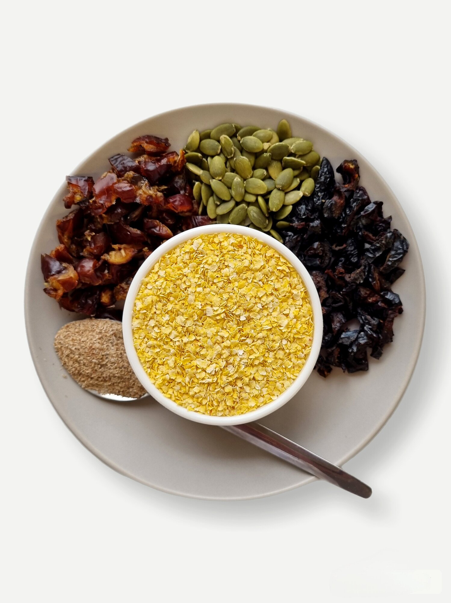 Кукурузные хлопья ecoapple с фиником, черносливом, тыквенными семечками и псиллиумом, 250 г