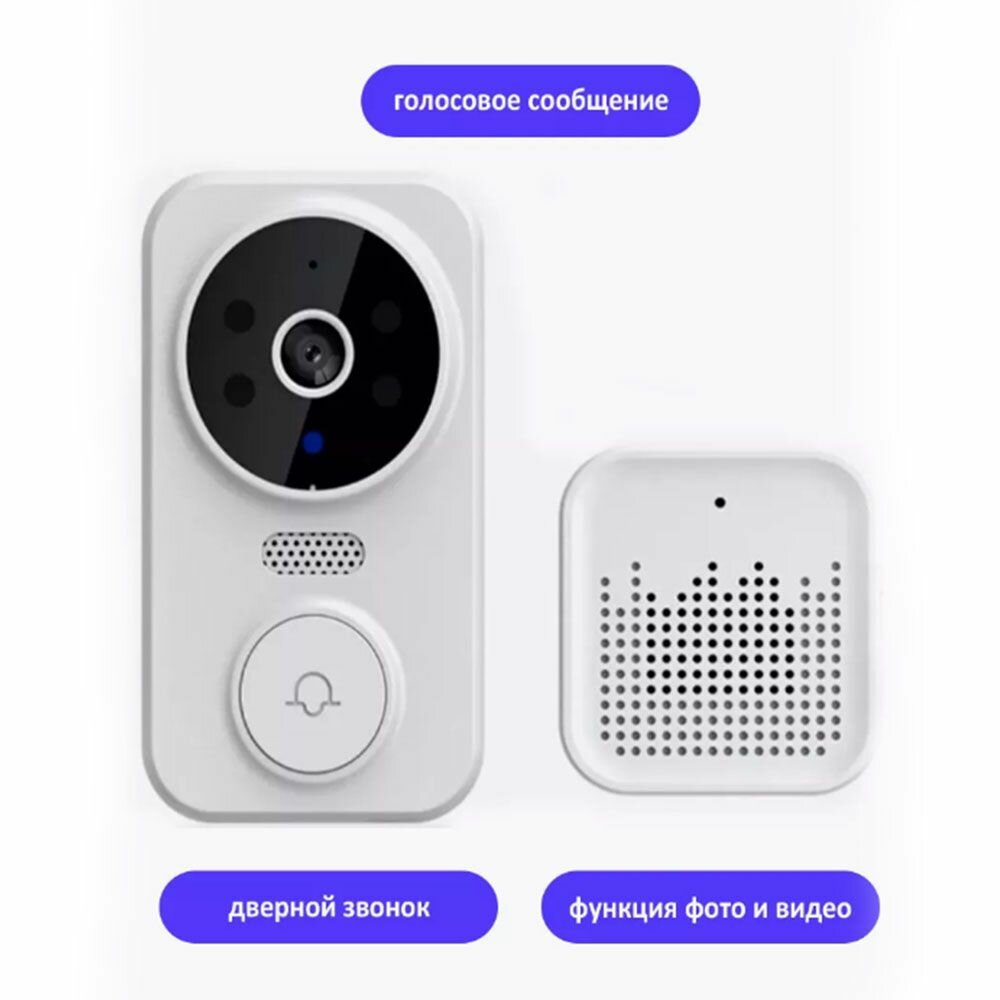 Видеодомофон Умный дверной звонок с камерой ночного видения
