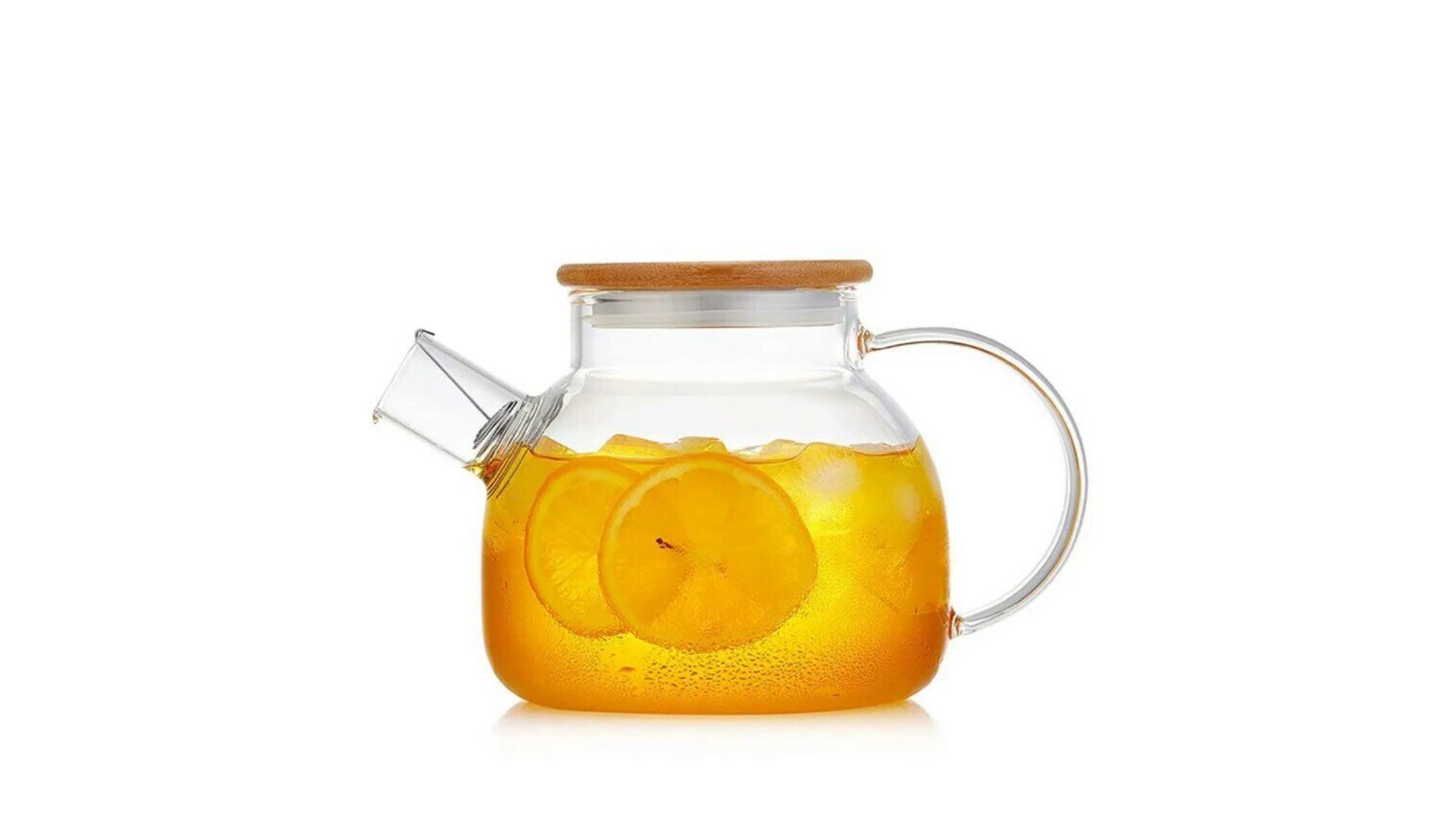 Стеклянный заварочный чайник с фильтром-ситечком, 1000ml