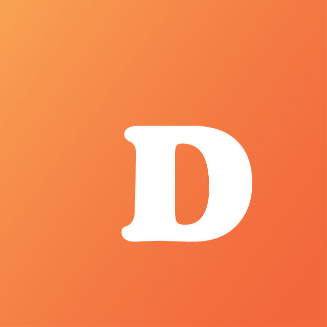 Буква D из акрила для вывесок 5 см / шрифт 1 белый