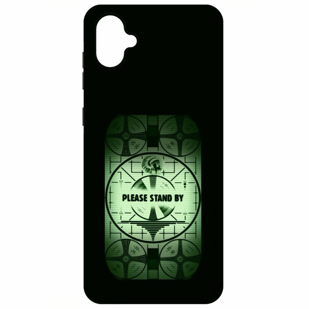 Чехол-накладка Krutoff Soft Case Фоллаут (Fallout) - Пожалуйста, подождите для Samsung Galaxy A04e (A042) черный