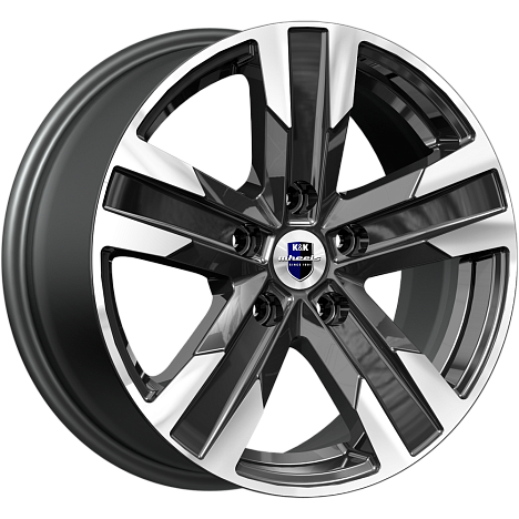 Диск 16 КиК Висмут 7.0*16 5*100 ET35 D57.1 алмаз черный