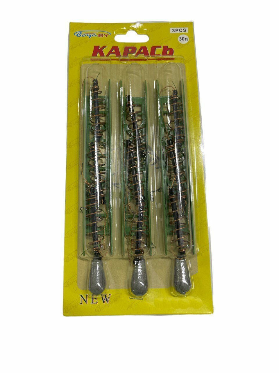 Оснастка BoyaBY Карась в мотовиле 30 грамм (1 уп: 3 шт.)