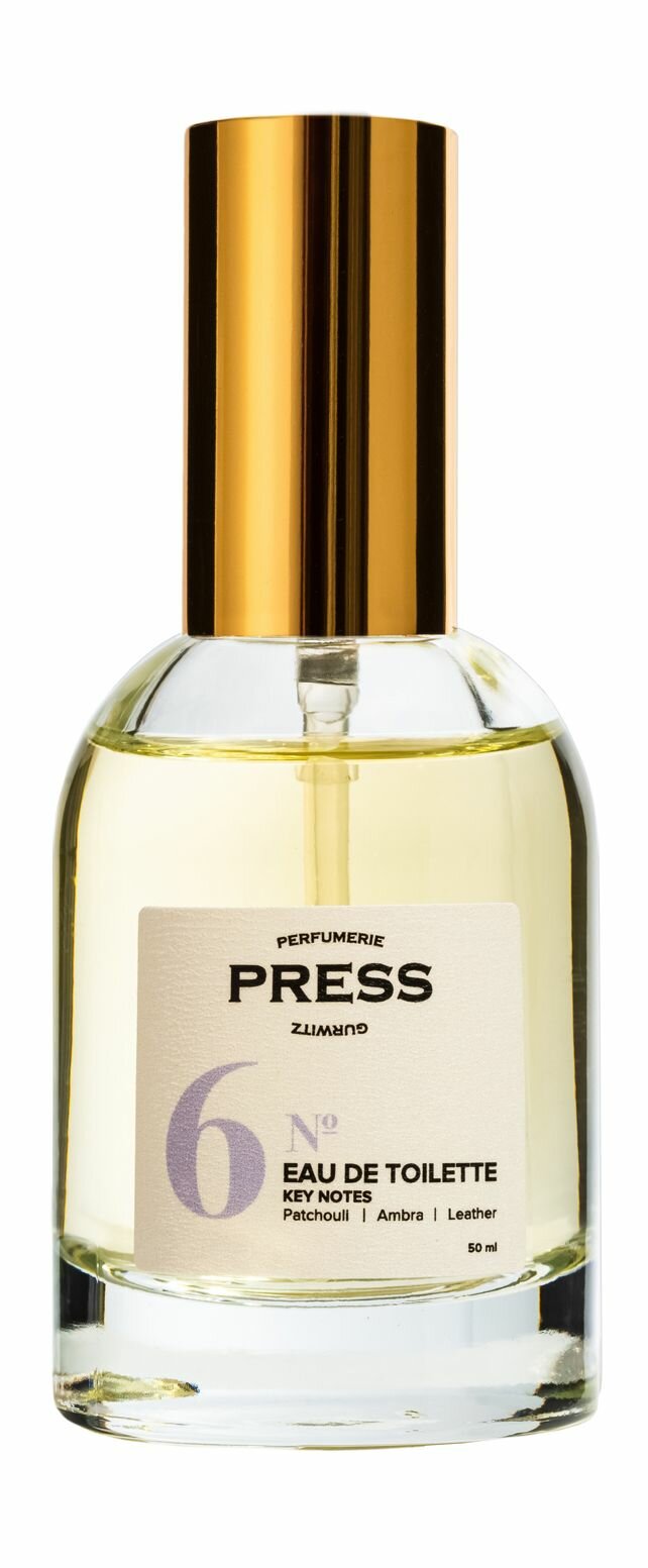 PRESS GURWITZ PERFUMERIE Press Gurwitz Perfumie № 6 Туалетная вода с нотами пачули, амбры и кожи, 50 мл