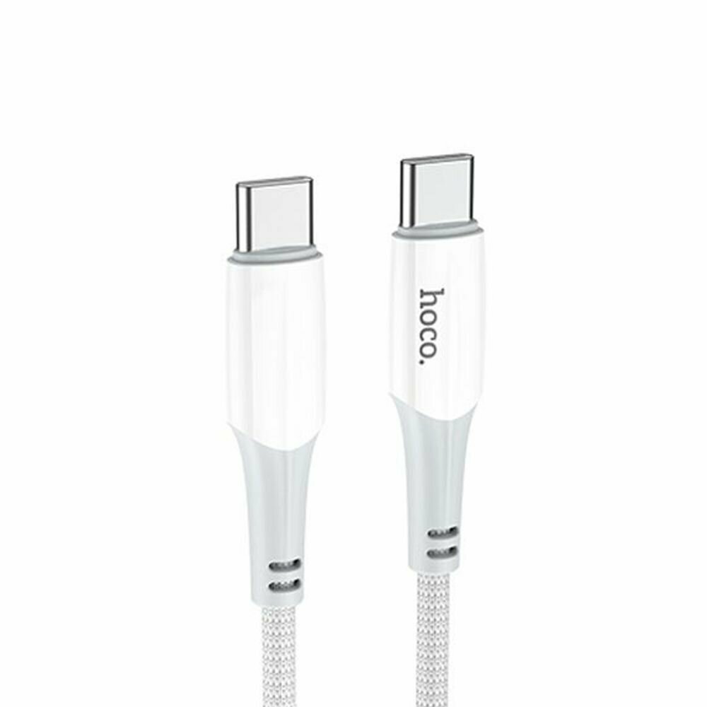 USB-C кабель HOCO X70 Ferry Type-C, 3А, 60W, 1м, нейлон (белый)