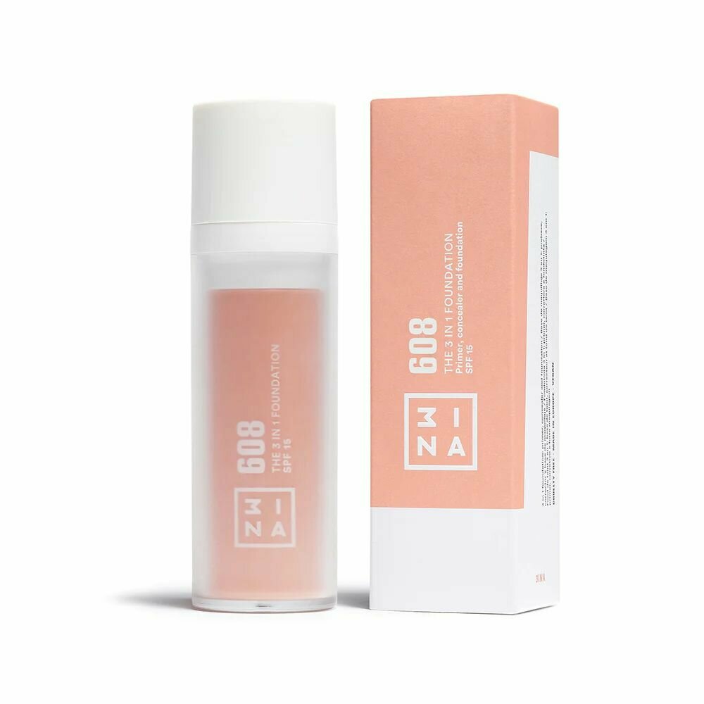 3INA Тональный крем для лица The 3 in 1 Foundation SPF15 (608)