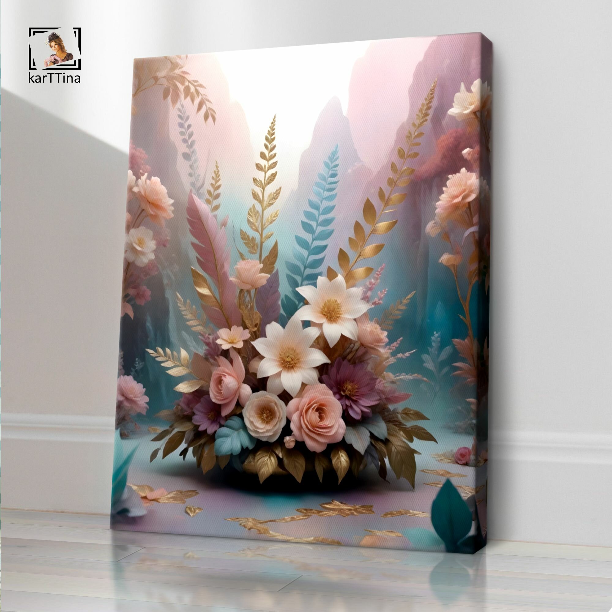 Картина на стену, интерьерная "Цветочная композиция №12" 30х40 см