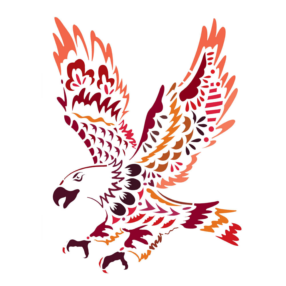 Трафарет Орел, OTOKODESIGN, пластик, белый, детский, 33-40010