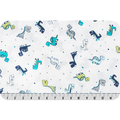 Shannon Fabrics EMBRACE-KK73 муслиновая ткань 100% хлопок, цвет empotosaurus cobalt, 100×125 см