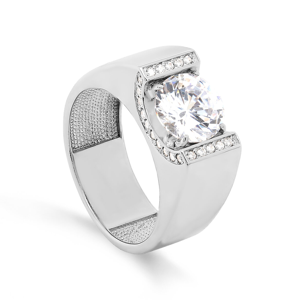 Кольцо, серебро, 925 проба, фианит