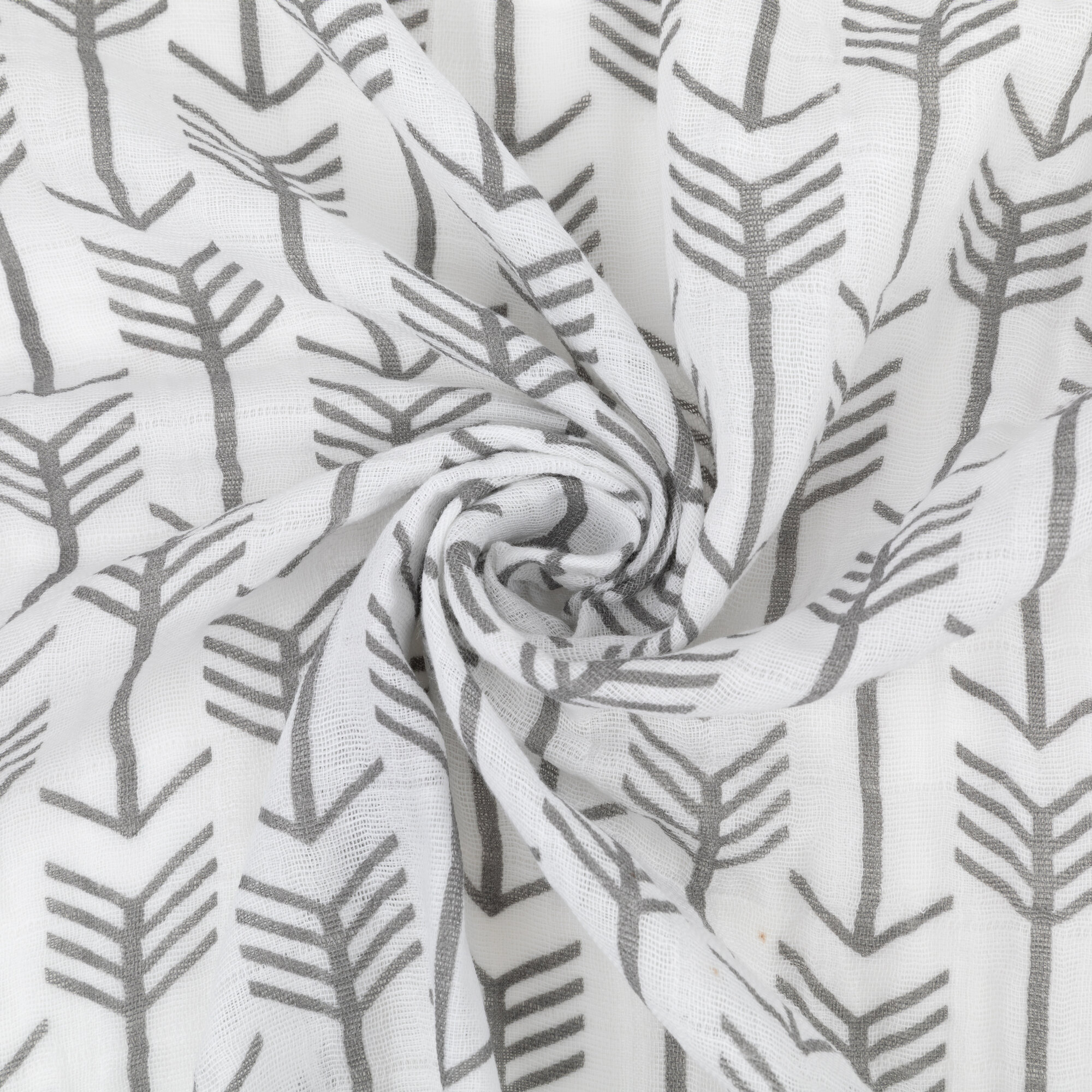 Ткань муслиновая отрез 100x125 см 100% хлопок "PEPPY" EMBRACE, Shannon Fabrics, premier archer graphite