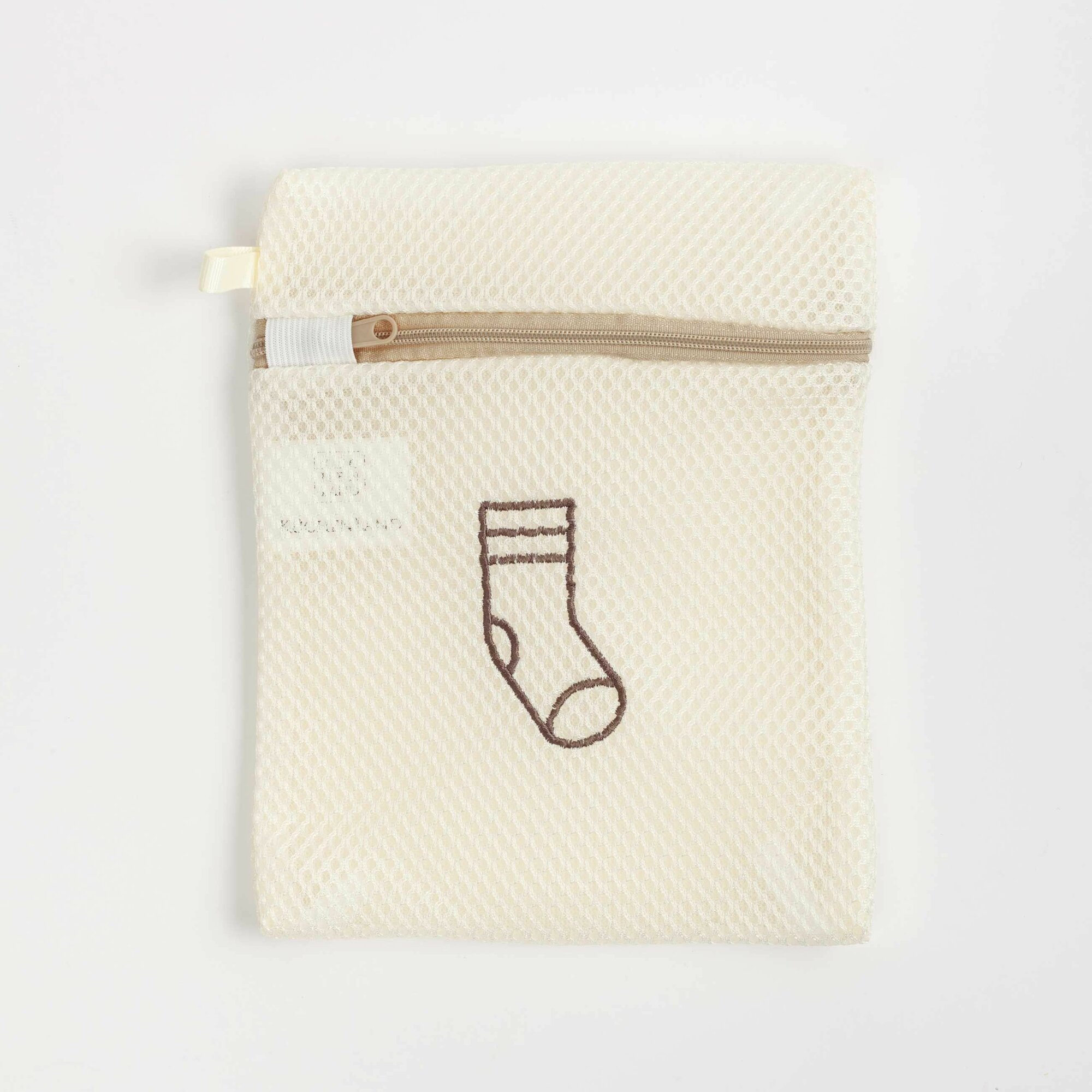 Мешок для стирки носков и колготок, 22х18 см, полиэстер, бежевый, Safety new, Kuchenland