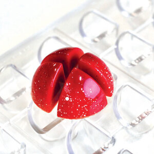 Форма поликарбонатная для конфет квартус Martellato / Формочка кулинарная из пластика для приготовления шоколадных конфет / Молд кондитерский для шоколада 21MA1066 / Трафарет для сладостей / Товары для кондитеров