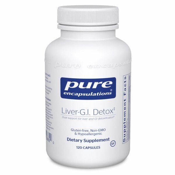 Pure Encapsulations, Liver-G. I. Detox, детокс печени и ЖКТ, 120 капсул