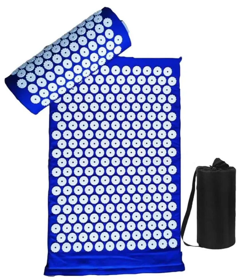 Акупунктурный набор аппликаторов Кузнецова валик + коврик, синий