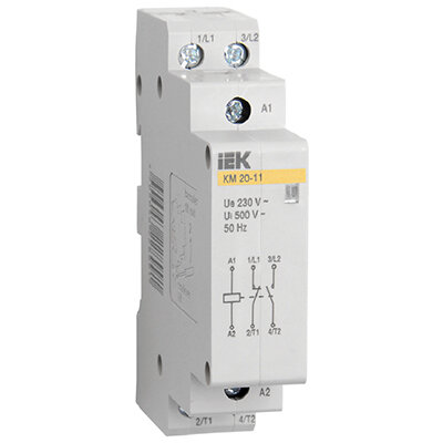 Контактор модульный 20А 230В 1НО 1НЗ КМ20-11 IEK