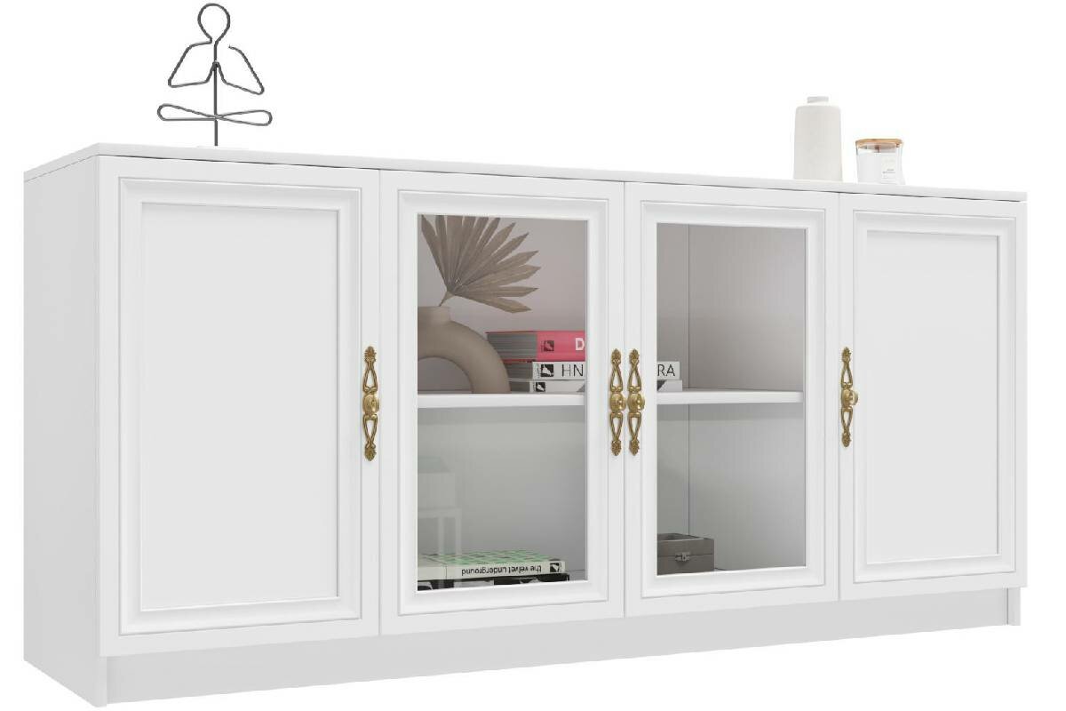 Комод Карлос-077 Белый для одежды 160*74.5*45