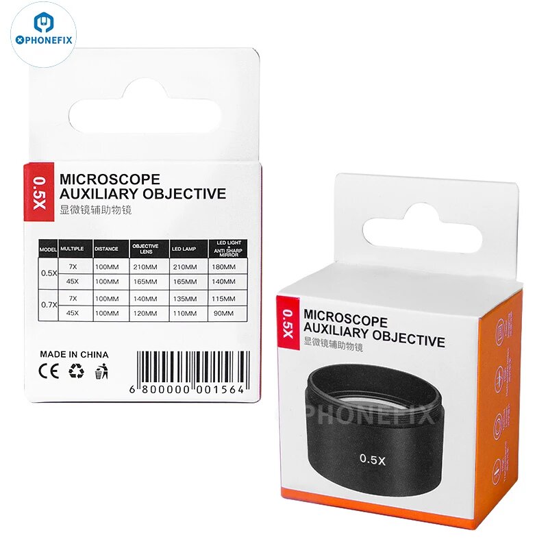 Дополнительный объектив для микроскопа 0.5X WD165