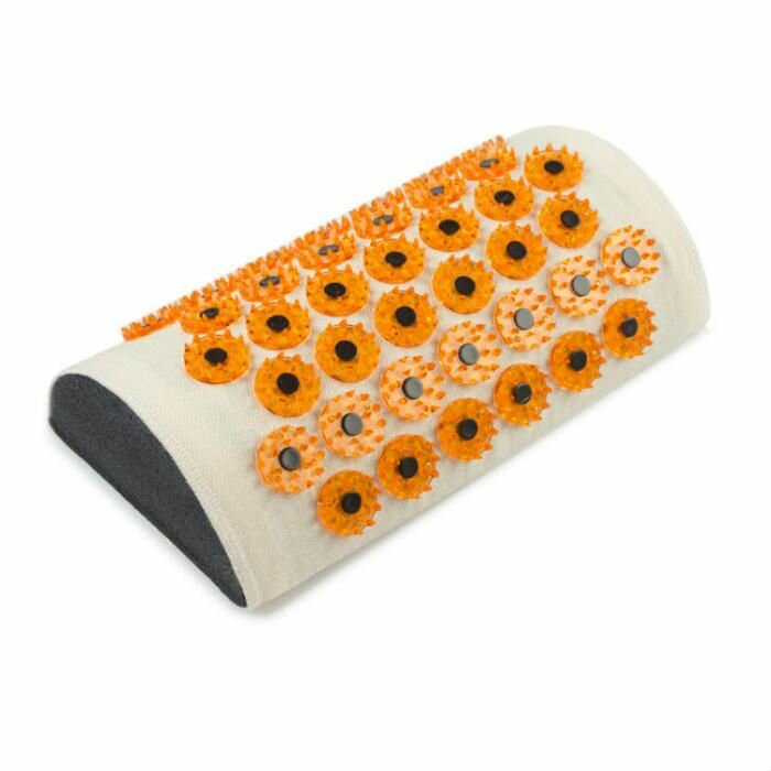 Массажер медиц."Тибетский аппликатор магнитный" мягкий валик д/шеи желтый (МА02)