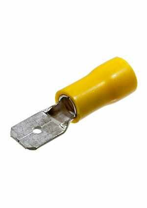 РПИ-П6.0 (6.3), клемма ножевая вилка 6.35мм изол. на провод 4-6мм2 (25 шт.)