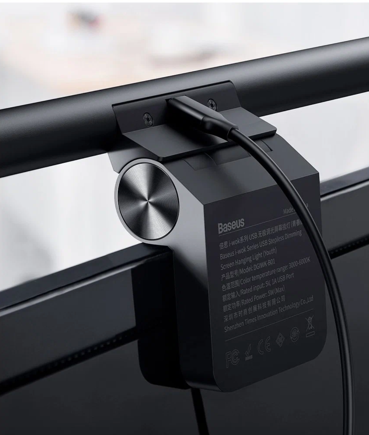 Лампа светодиодная Baseus i-wok Series USB, (DGIWK-B01), 5 Вт, для офиса, черный
