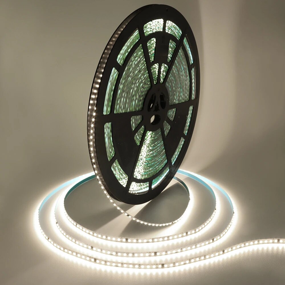HEGEHE светодиодная лента 220В 2835 120leds/м супер яркая 10м/50м белая/теплый белый IP44