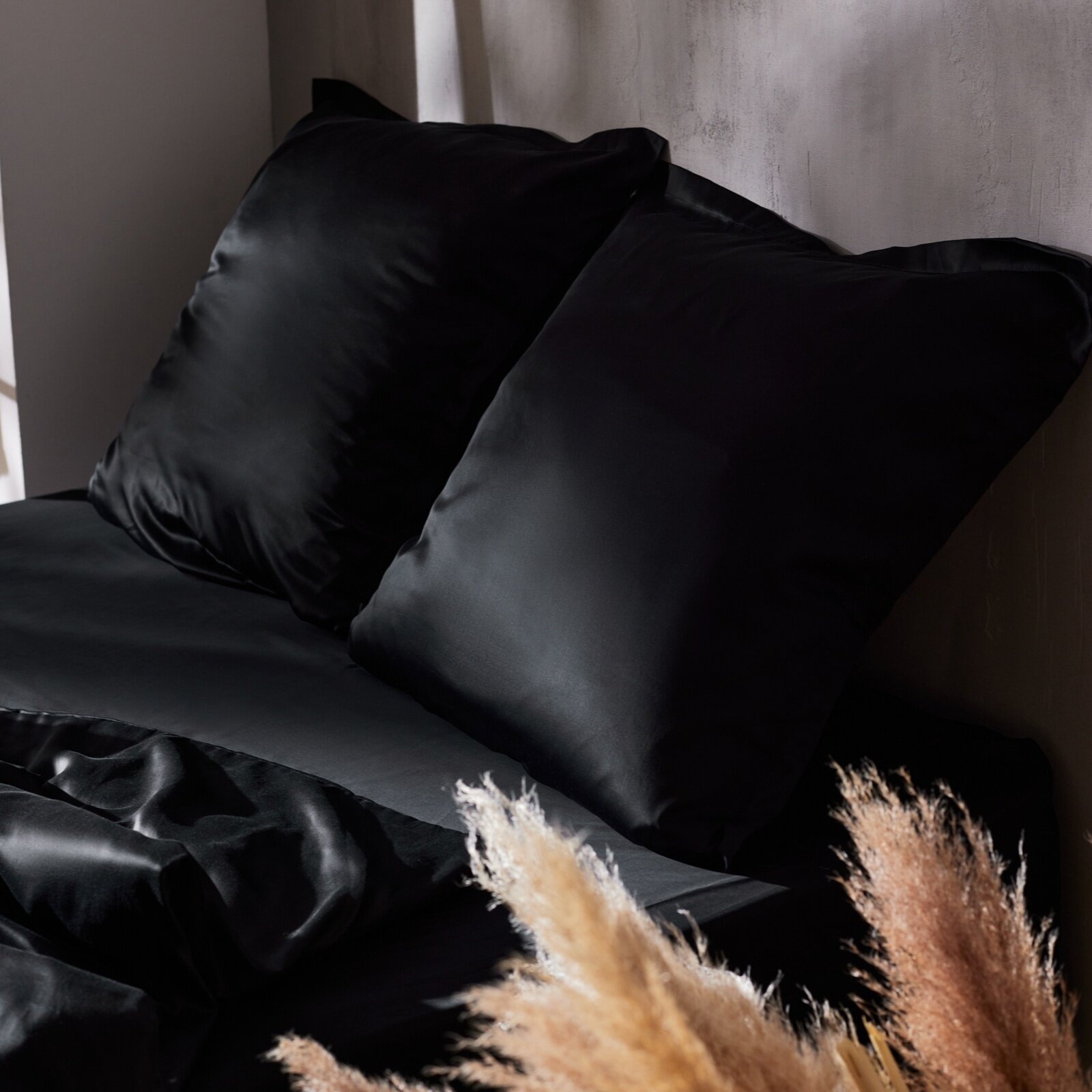 Наволочка SL Home Tencel 50*70+3 см , цв. чёрный, 10285385