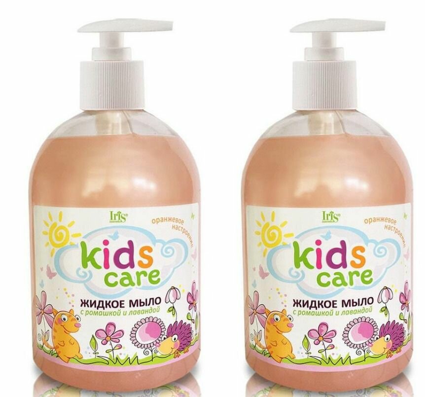 Iris Детское жидкое мыло с Kids Care, Ромашкой и лавандой, 500 мл, 2 шт