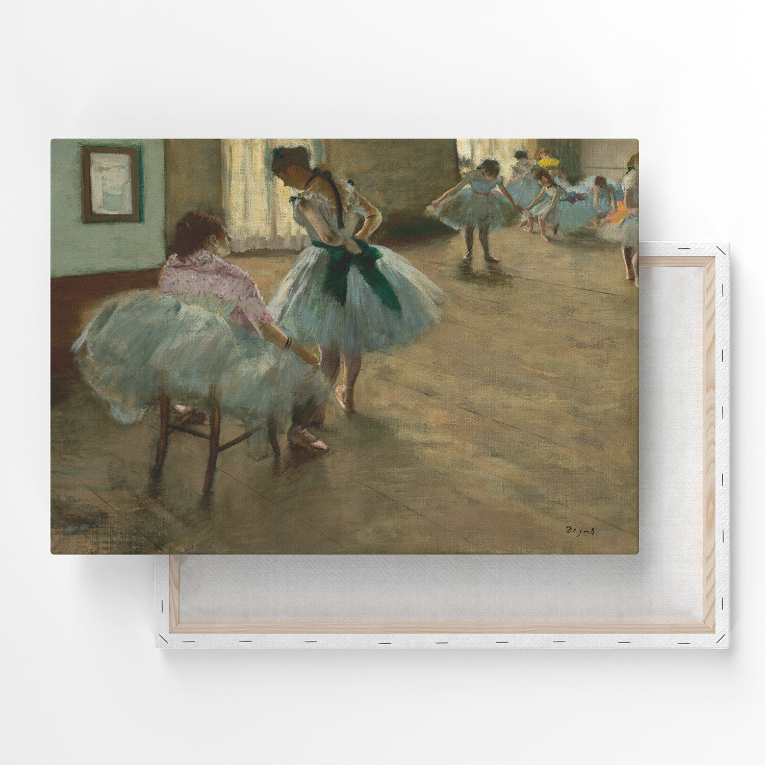 Картина на холсте, репродукция / Дега Эдгар - The Dance Lesson / Размер 40 x 53 см