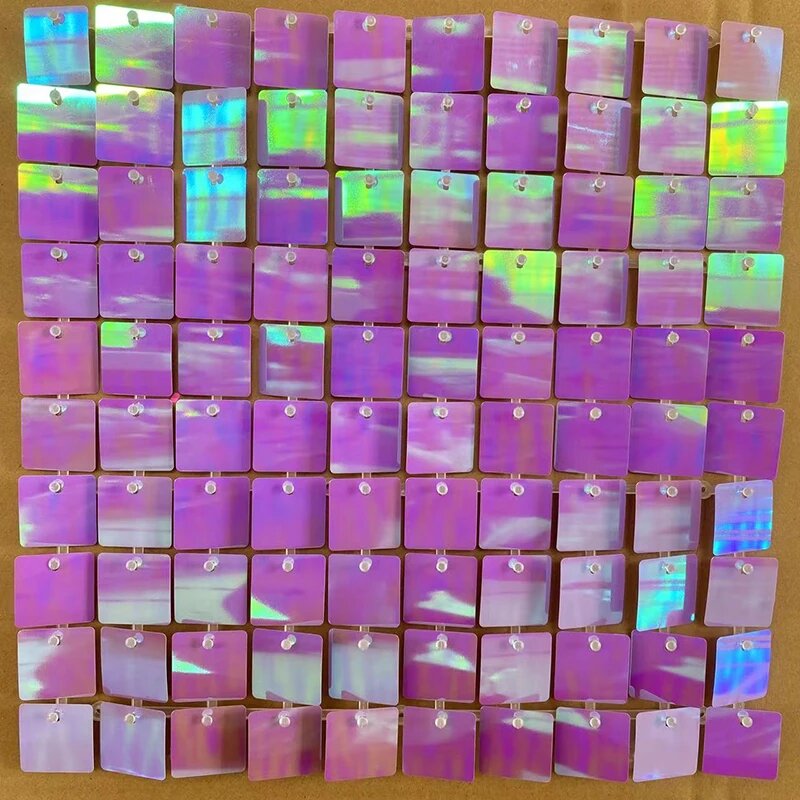 CANYAN Золотые квадратные блестящие панели для фотозон 25 Pcs, Colorful purple