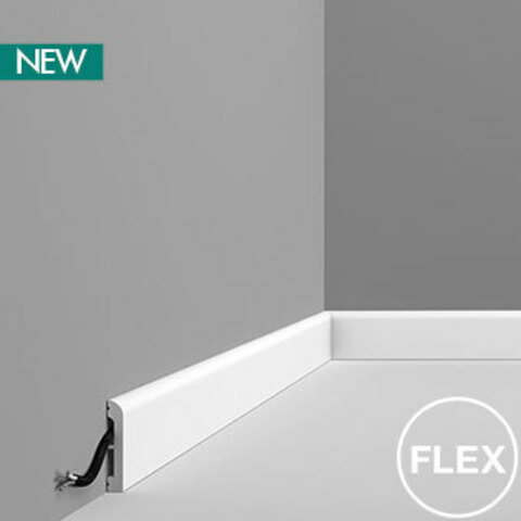 Плинтус Гибкий Orac Decor SX183F Д200xШ1.3xВ7.5 см Лепнина из Дюрополимера / Орак Декор.