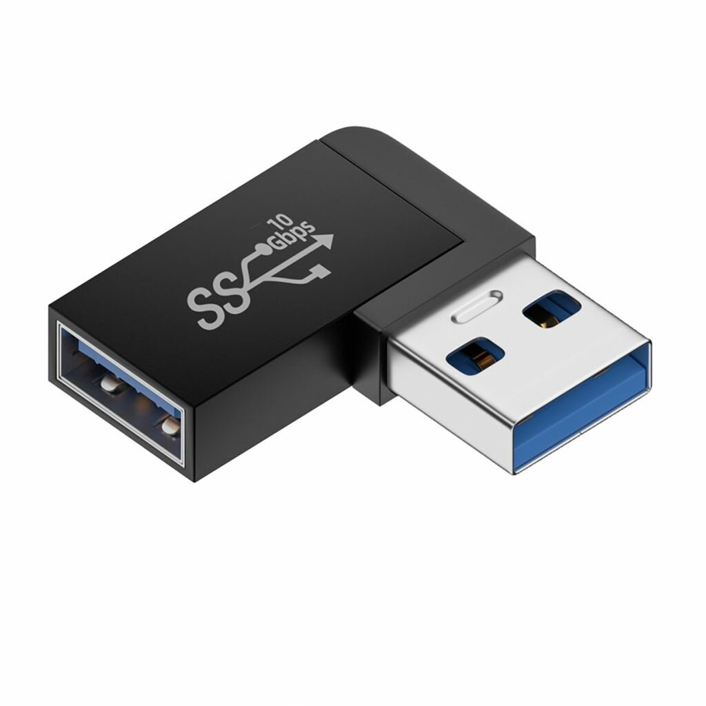 Удлинитель адаптера USB 3.0 папа-мама , угол 90 градусов, удлинитель под прямым углом