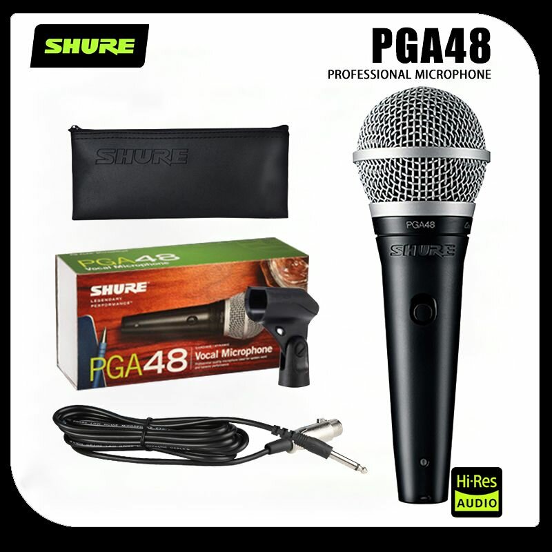 Shure Микрофон для живого вокала Shure PGA48 черный-1A