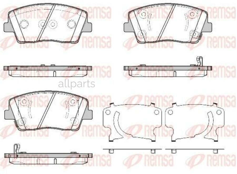 REMSA 181102 1811.02 колодки дисковые передние!\ Kia Stinger 2.0 17>