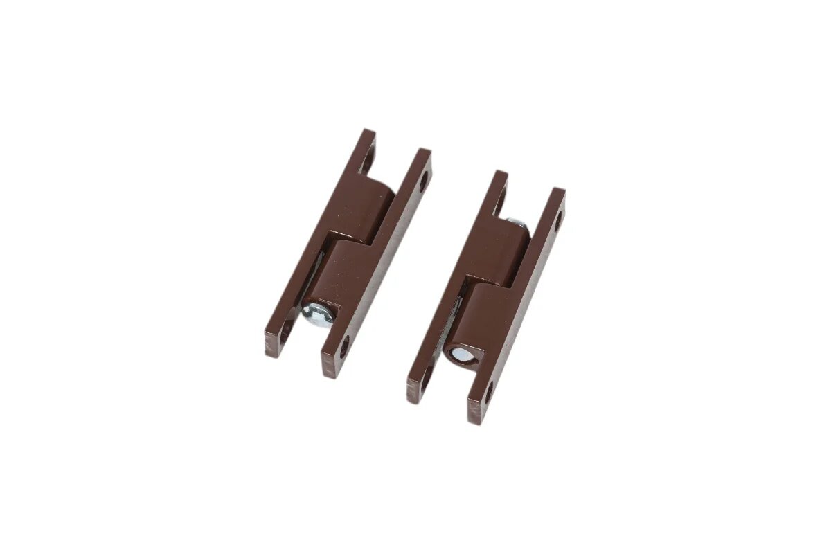 KOMFORT алюминиевая петля для москитной сетки коричневая S32, 2 шт, с крепежом