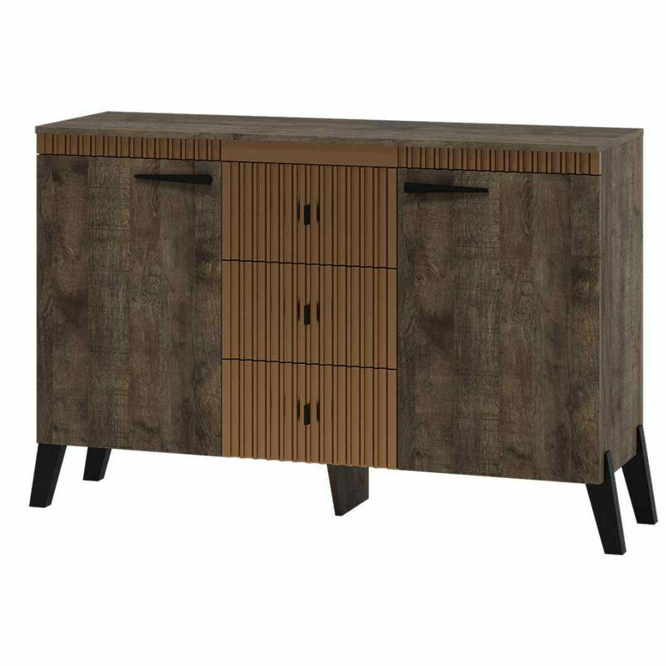 Комод с ножками FANT Ольга 3 Дуб коми/Лофт голден пэлас Размеры: Высота 900мм Глубина 430мм Ширина 1420мм