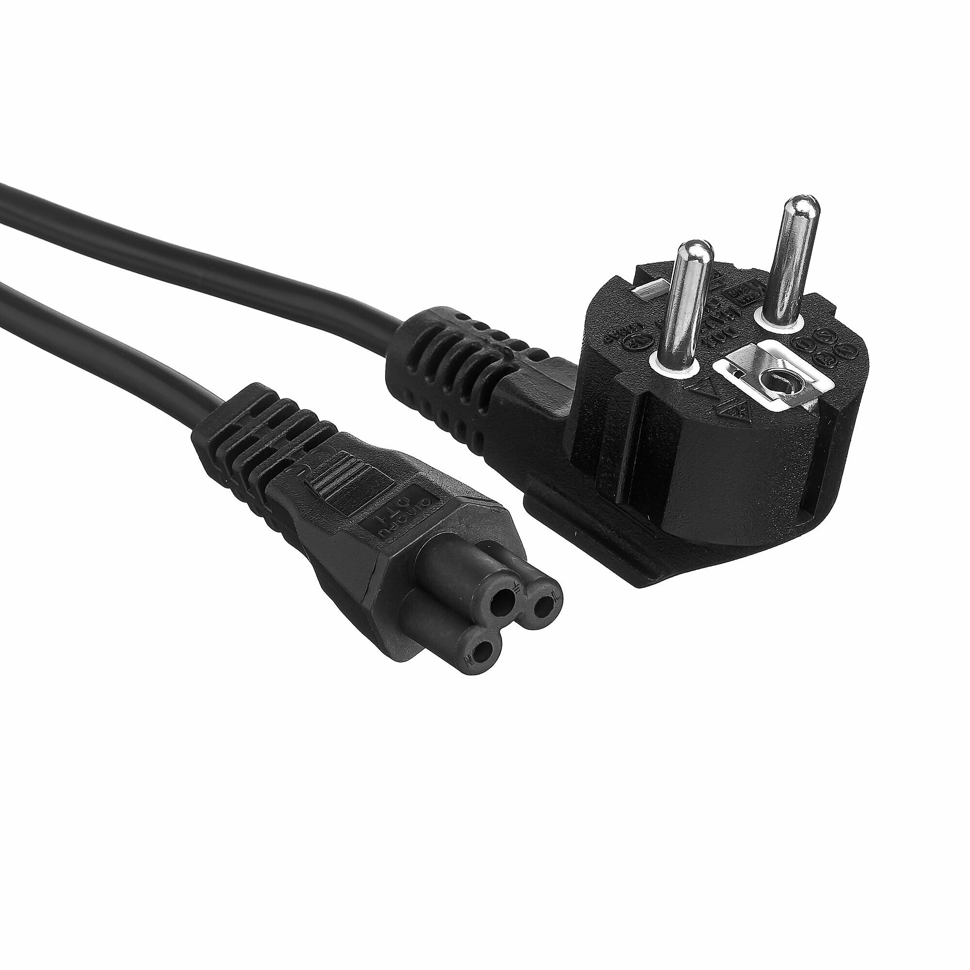 Кабель питания ноутбуков ExeGate Power PC5-1.8P-Schuko->C5/3x0.5Cu (Евровилка Schuko->C5, VDE-250V-3*0.5mm2, медь, черный, 6A, 1.8м) EP280679RUS