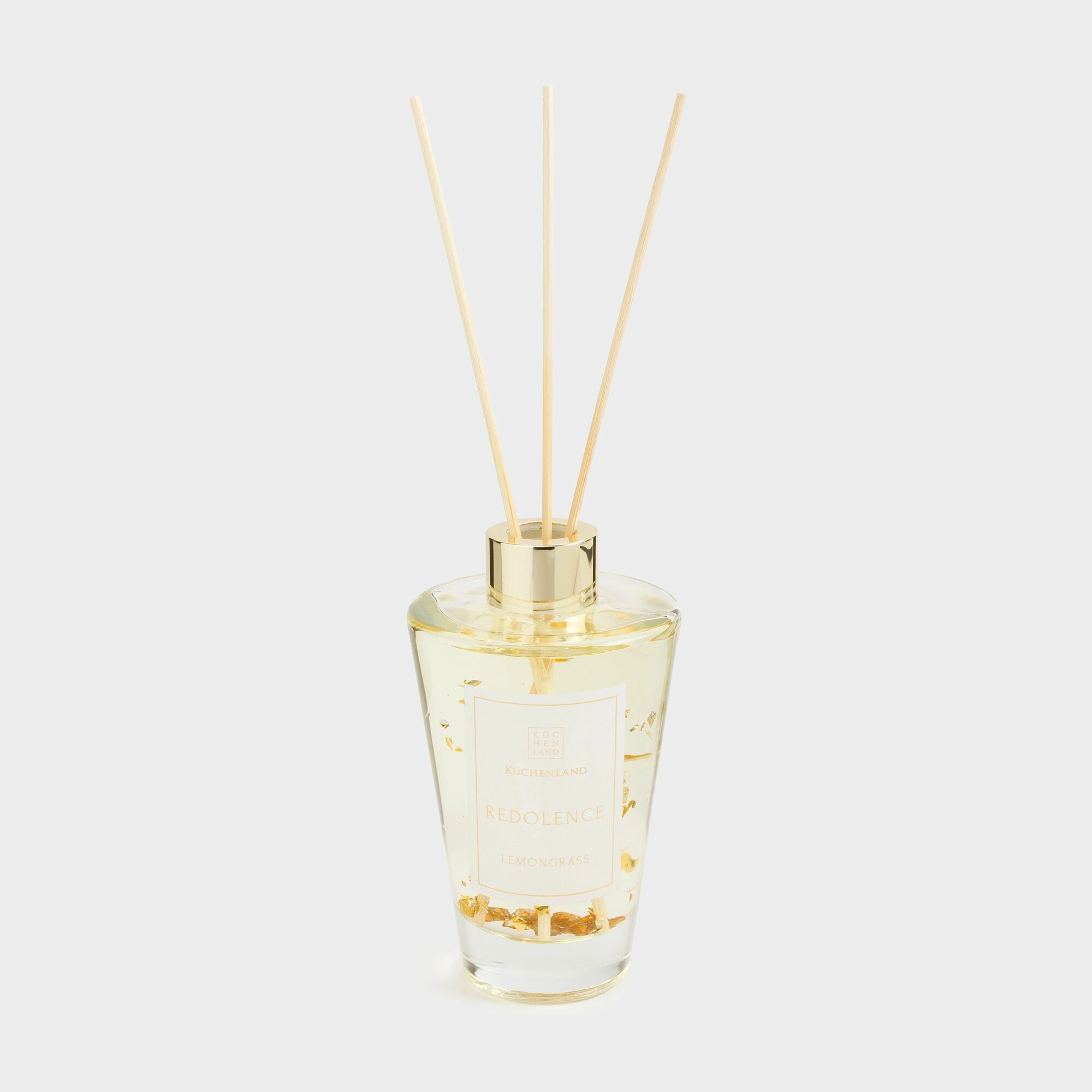 Ароматический диффузор, 200 мл, золотистый, Lemongrass, Redolence
