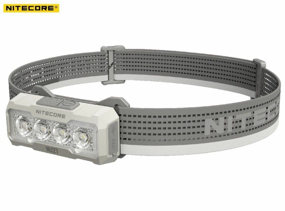 Налобный фонарь Nitecore NU27 White, Li-ion 850 mAh, диоды NiteLab MCT UHE, 123 метра, 600 люмен (Комплект)