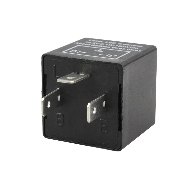 3-контактное светодиодное реле мигалки для автомобиля и мотоцикла, 12 В, универсальное электронное регулируемое светодиодное реле поворота с регулируемой частотой