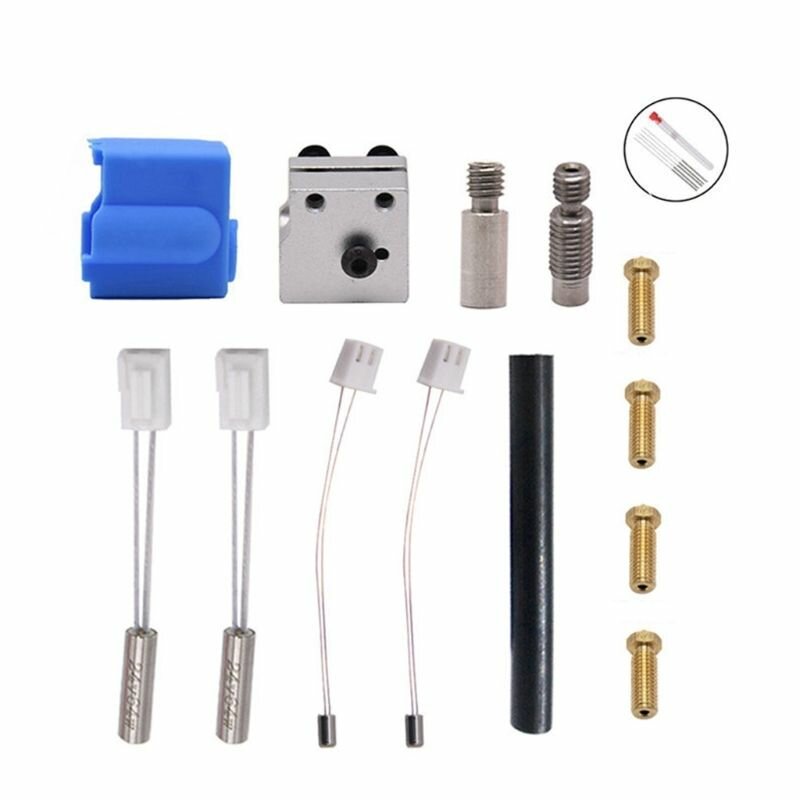 Качественный комплект экструдера для 3D-принтера, набор нагревательных блоков, прочный силиконовый рукав, нагреватель, термистор X1/Genius