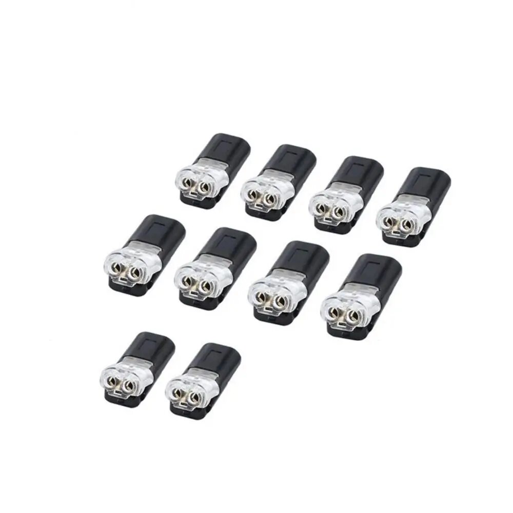 10 шт, 12 В, автоматический разъем 21,7x9,5x6 мм, мини-водонепроницаемый клеммный зажим, разъем для проводов D2, бесплатная сварка, соединительная лента для кабеля