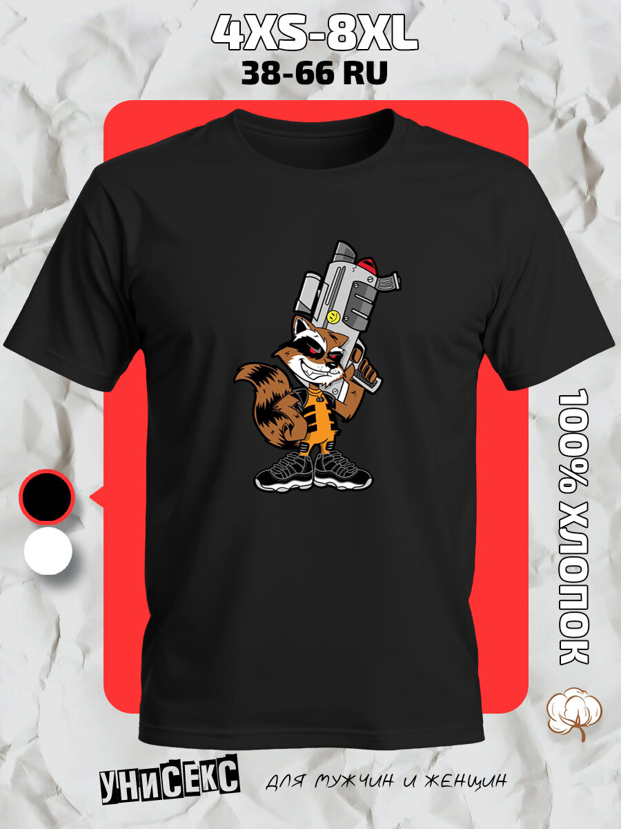 Футболка с принтом енотом