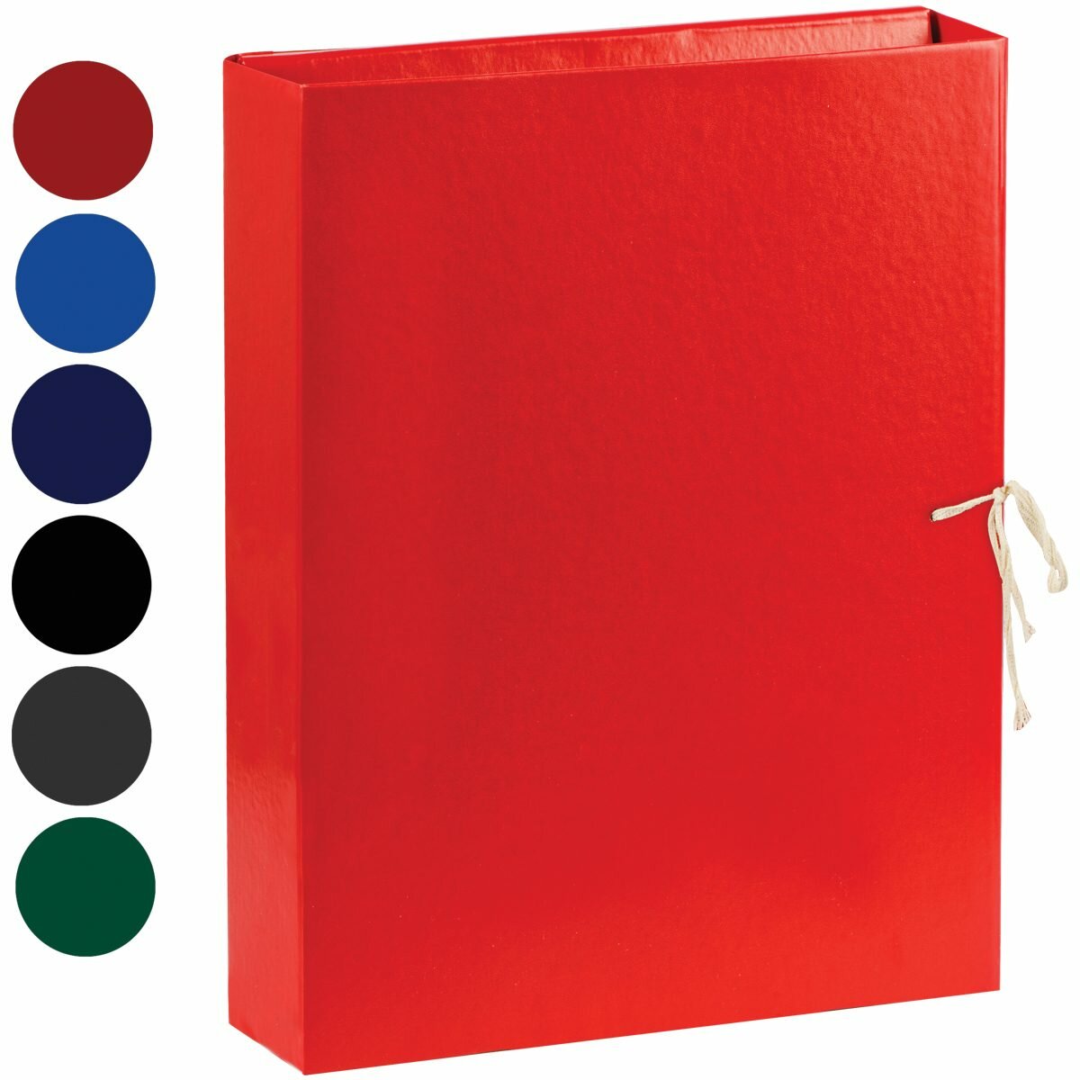 Папка архивная с завязками OfficeSpace (А4, корешок 50мм, 4 завязки, картон/бумвинил, жесткие клапаны) (239069)