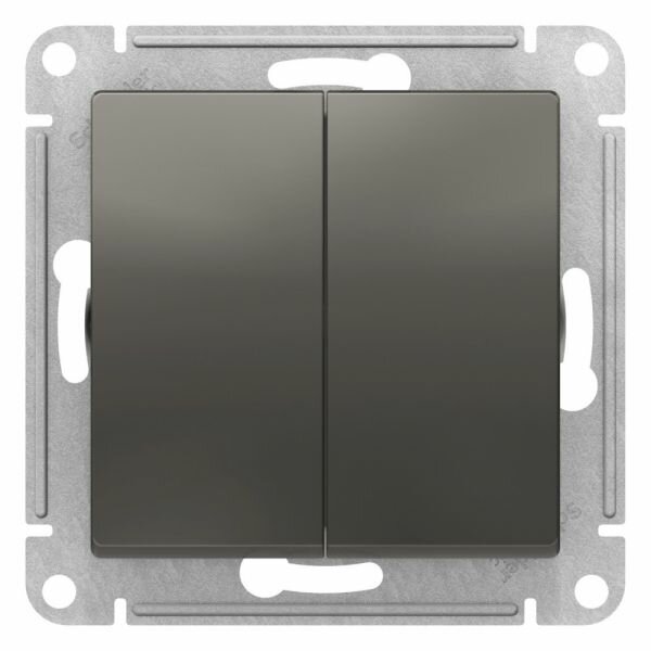 1 шт. Systeme Electric AtlasDesign Сталь Переключатель 2-клавишный перекрестный, 2 x сх. 7, 10АХ, механизм, ATN000973