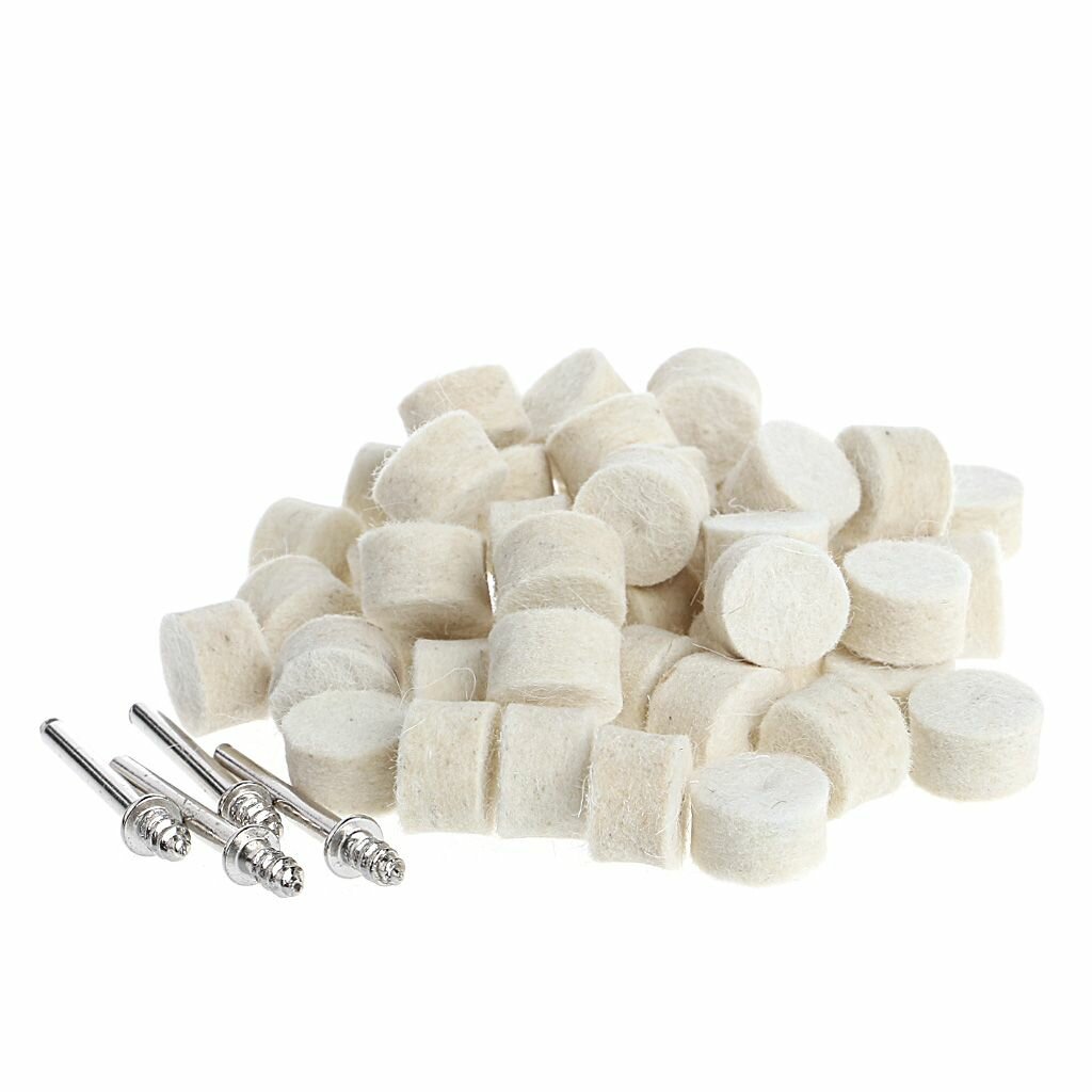 50 шт, 13 мм шерстяной фетр, полировальный круг, шлифовальная подушечка + 4 хвостовик 3,15