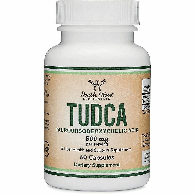 Double Wood Supplements, Tudca Tauroursodeoxycholic Acid 500 mg, Тудка, для очищения печени и желчного пузыря, 60 капсул