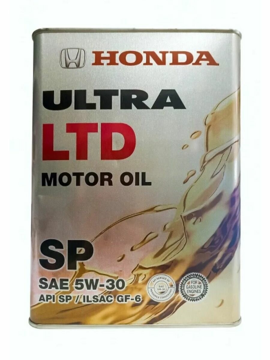 Синтетическое моторное масло Honda Ultra LTD 5W30 SN, 4 л, 1 шт.