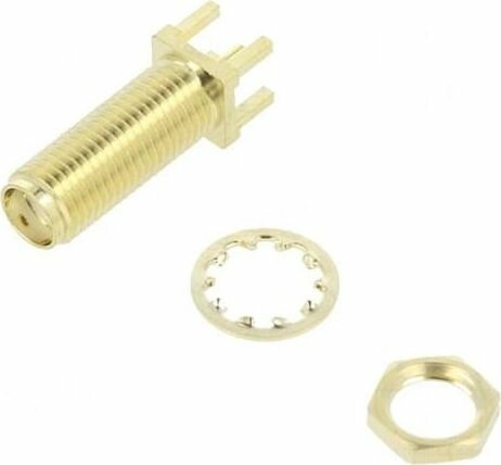 Гнездо ADAM RF2-152-T-00-50-G-HDW Гнездо SMA "мама" прямой THT на панель тефлон позолота 1шт