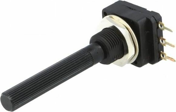 Потенциометр PIHER PC16SH-10IP06-101A2020-TA осевой однооборотный 100Ом 200мВт THT 6мм моно 1 шт